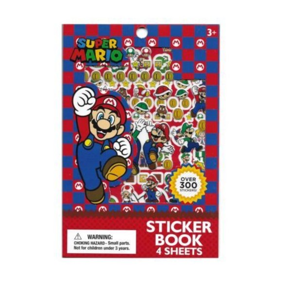 Nintendo | Other | Super Mario Sticker Book 4 Sheets Over 30 Stickers ...